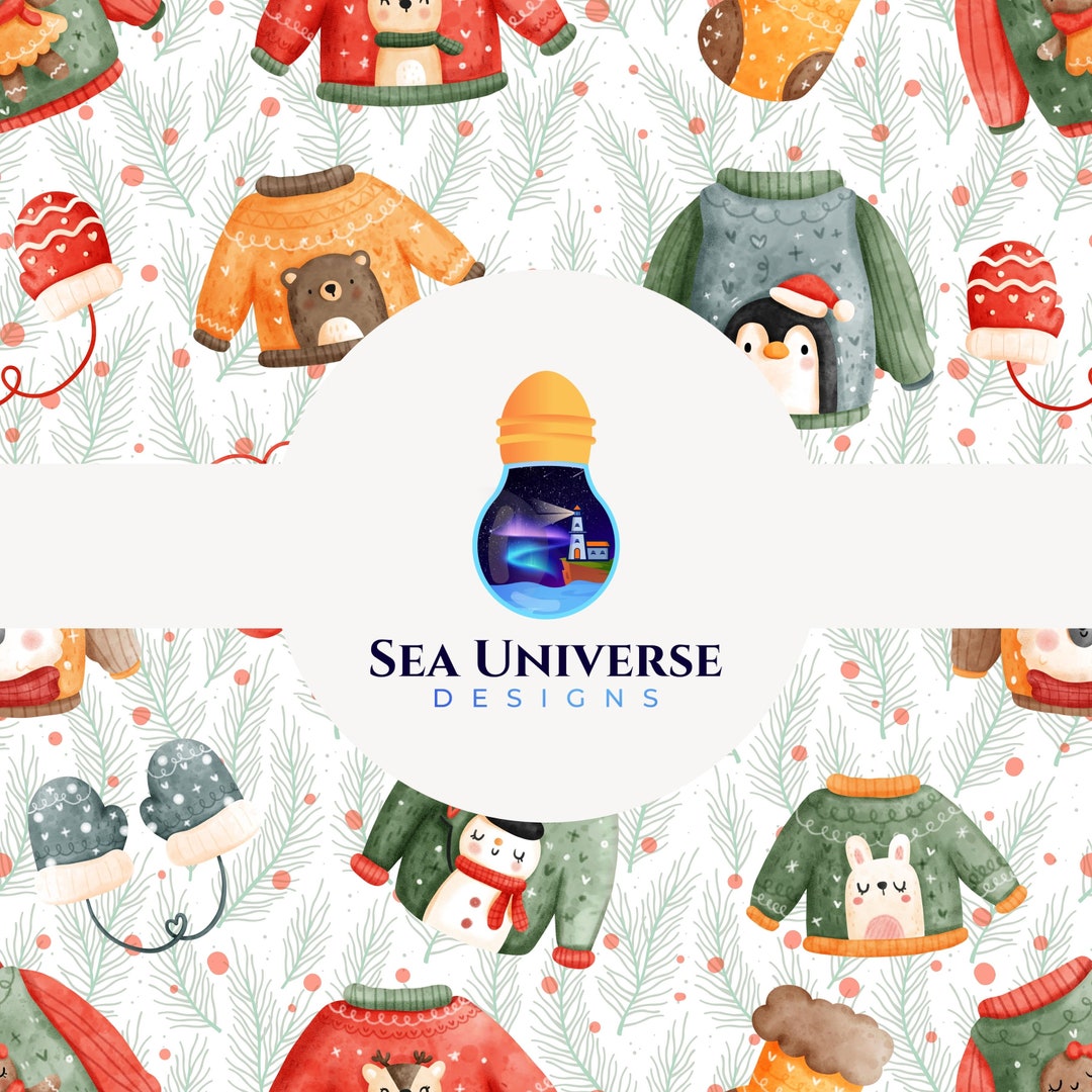 Christmas Sweater. Digital Art Seamless Pattern. - Etsy