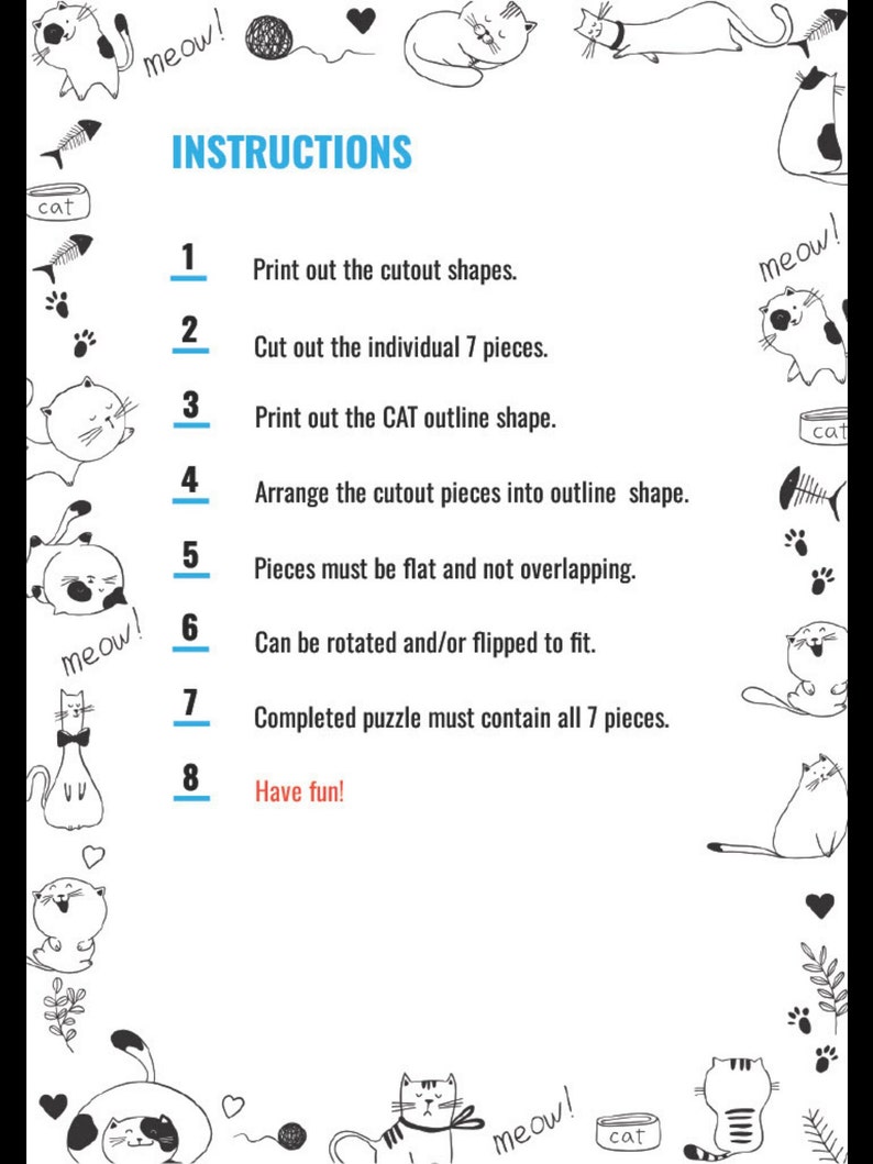 Tangram Fun Cats, Tangram Cats Ebook, Tangrams Cat Cutout, Cat Tangram ...
