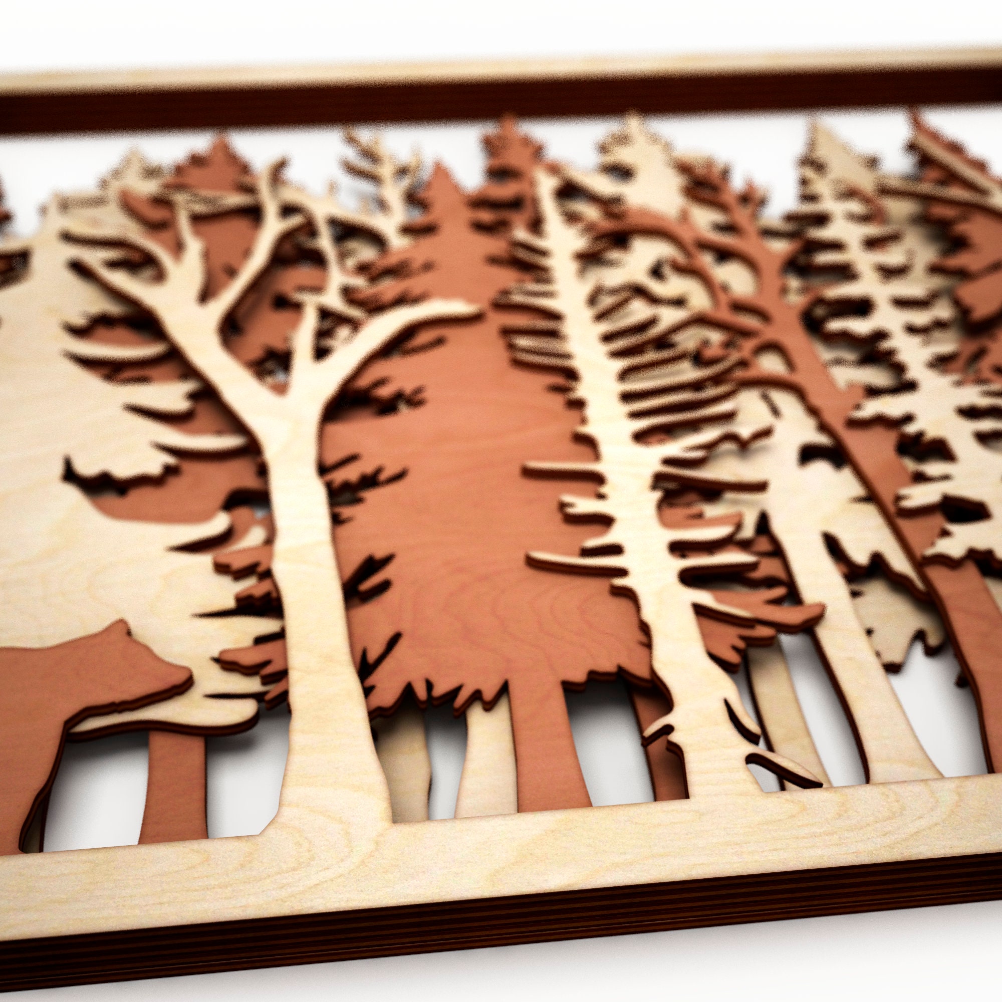 wood HDF. File for laser cutting of plywood acrylic Multi-layer ...