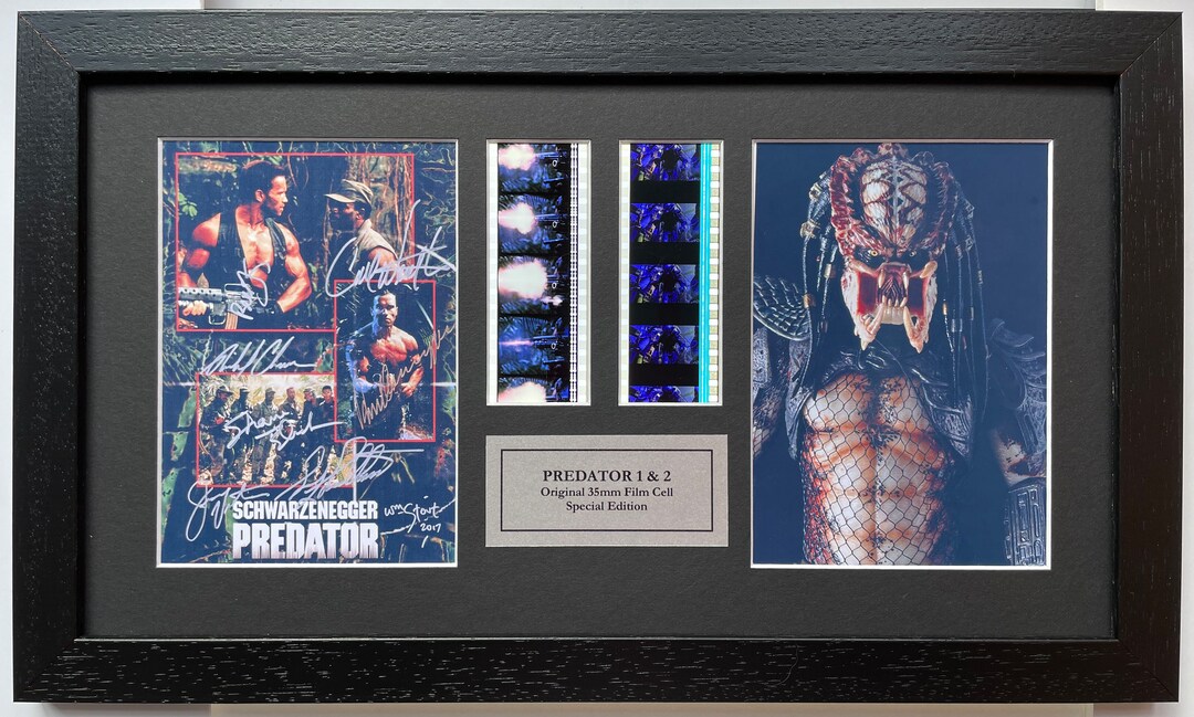 PREDATOR 1 & 2 Signed Repro + Original 35mm Filmcell Memorabilia + COA ...
