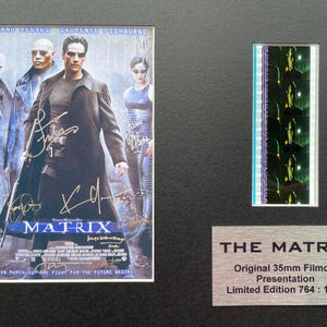 The Matrix Keanu Reeves Signed Repro Original 35mm Film Cell ...