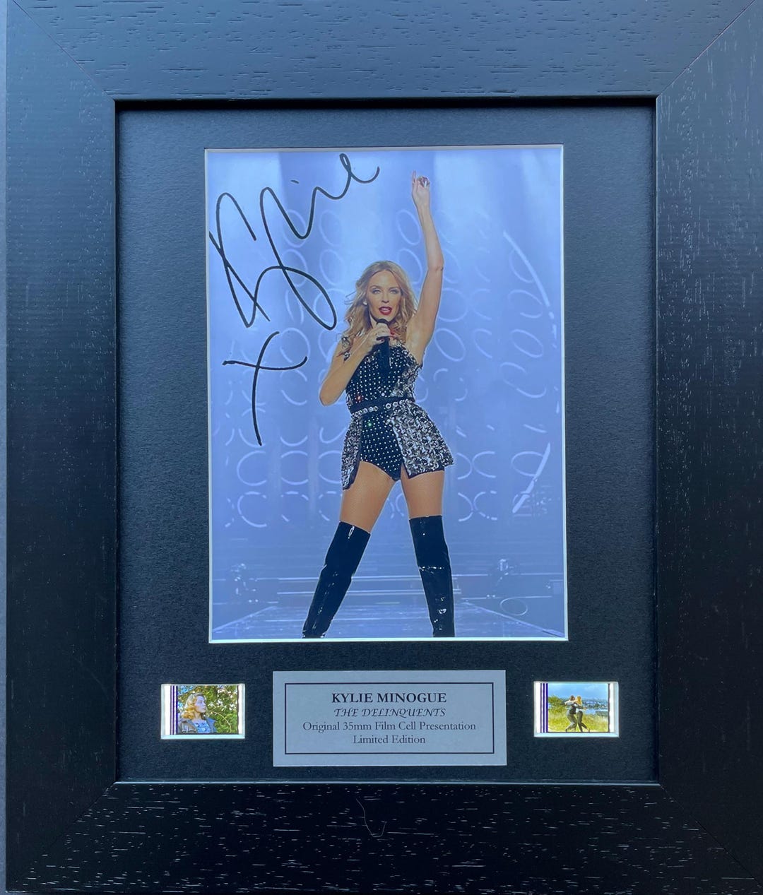 KYLIE MINOGUE Signed Repro + Rare Original 35mm Film Cells of the ...