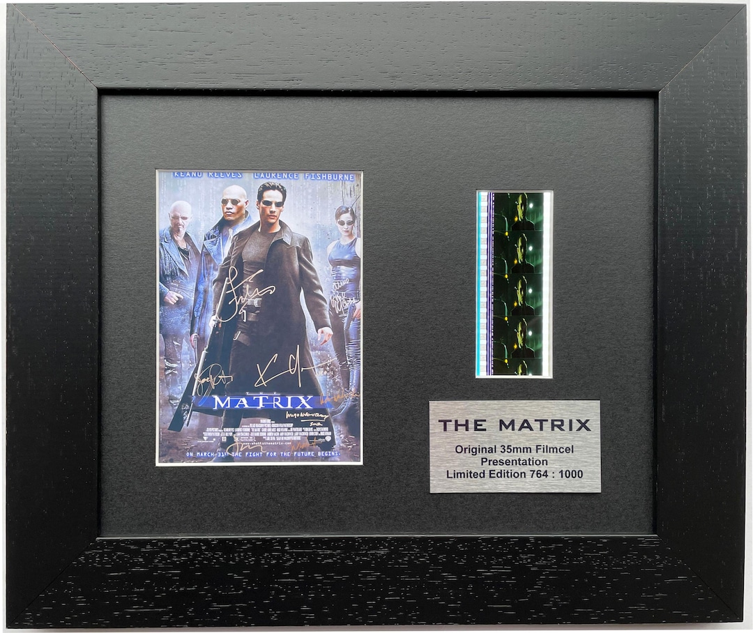 The Matrix Keanu Reeves Signed Repro Original 35mm Film Cell ...