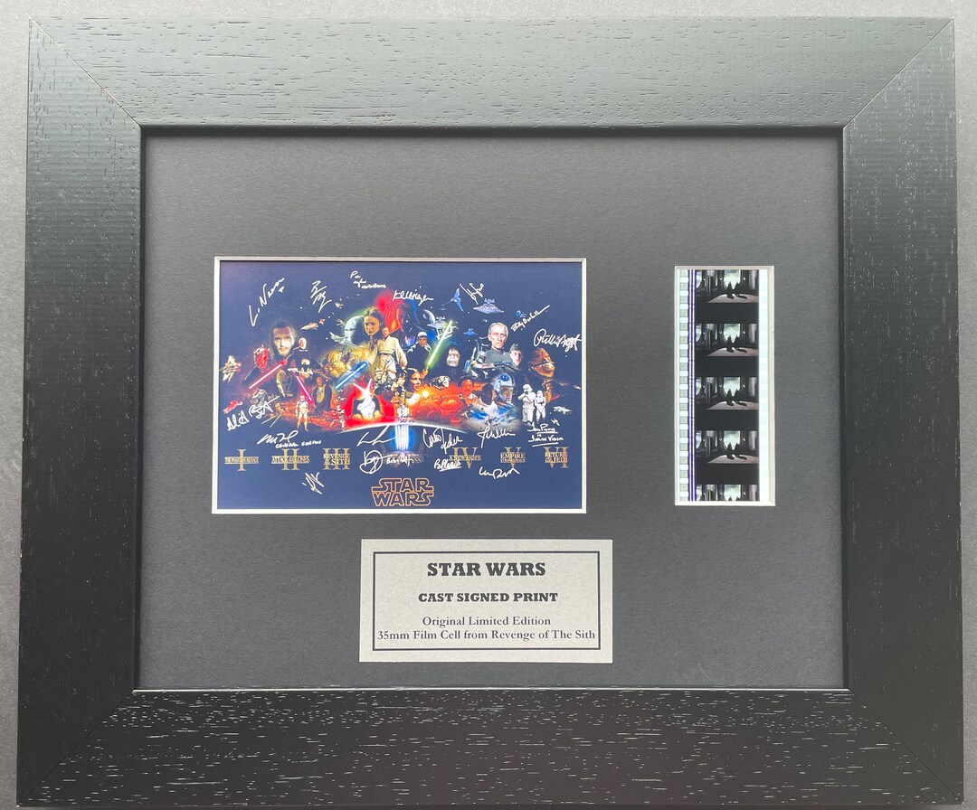 Star Wars Cast Signed Repro + Original 35mm Film Cells From Revenge of ...
