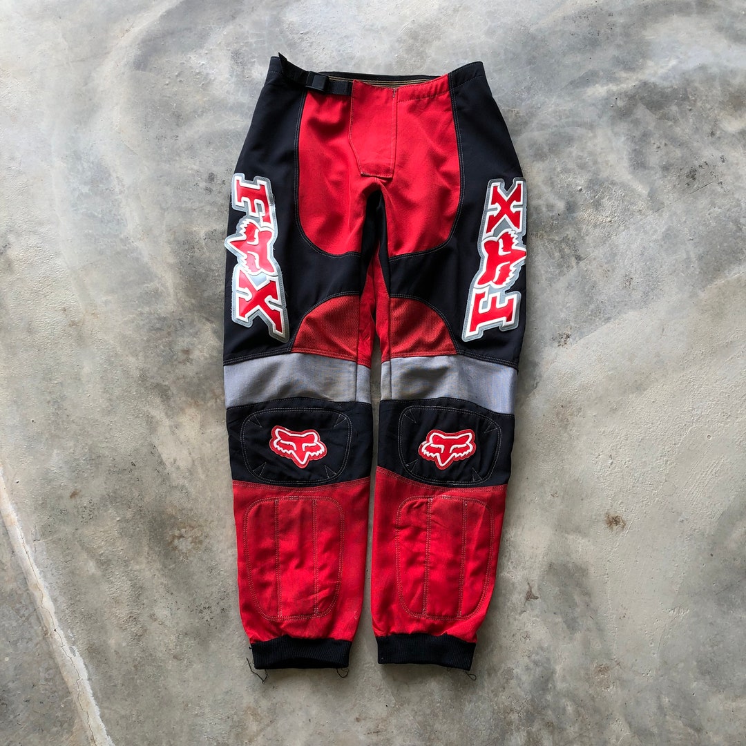 FOX RACING Black Red Motocross Pants 910 - Etsy