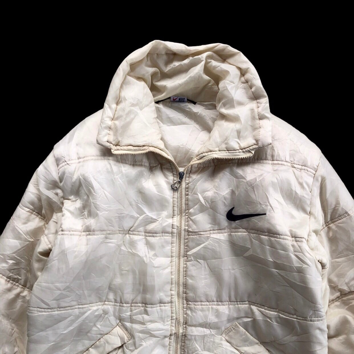 NIKE Swoosh Bootleg Zipper Puffer Jacket 586 - Etsy