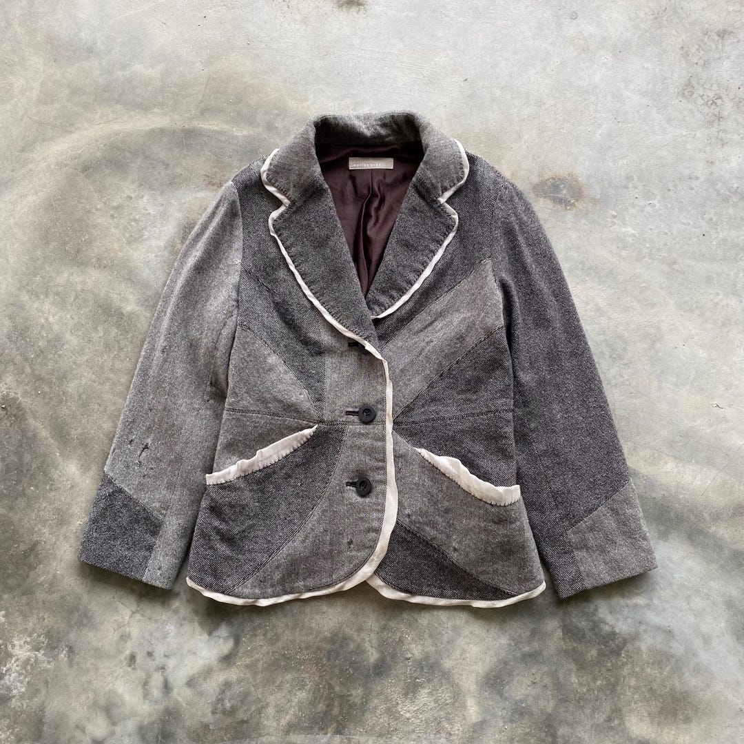 NORIKO'ARAKI Rare Wool Knit Blazer Jacket #1971 - Etsy