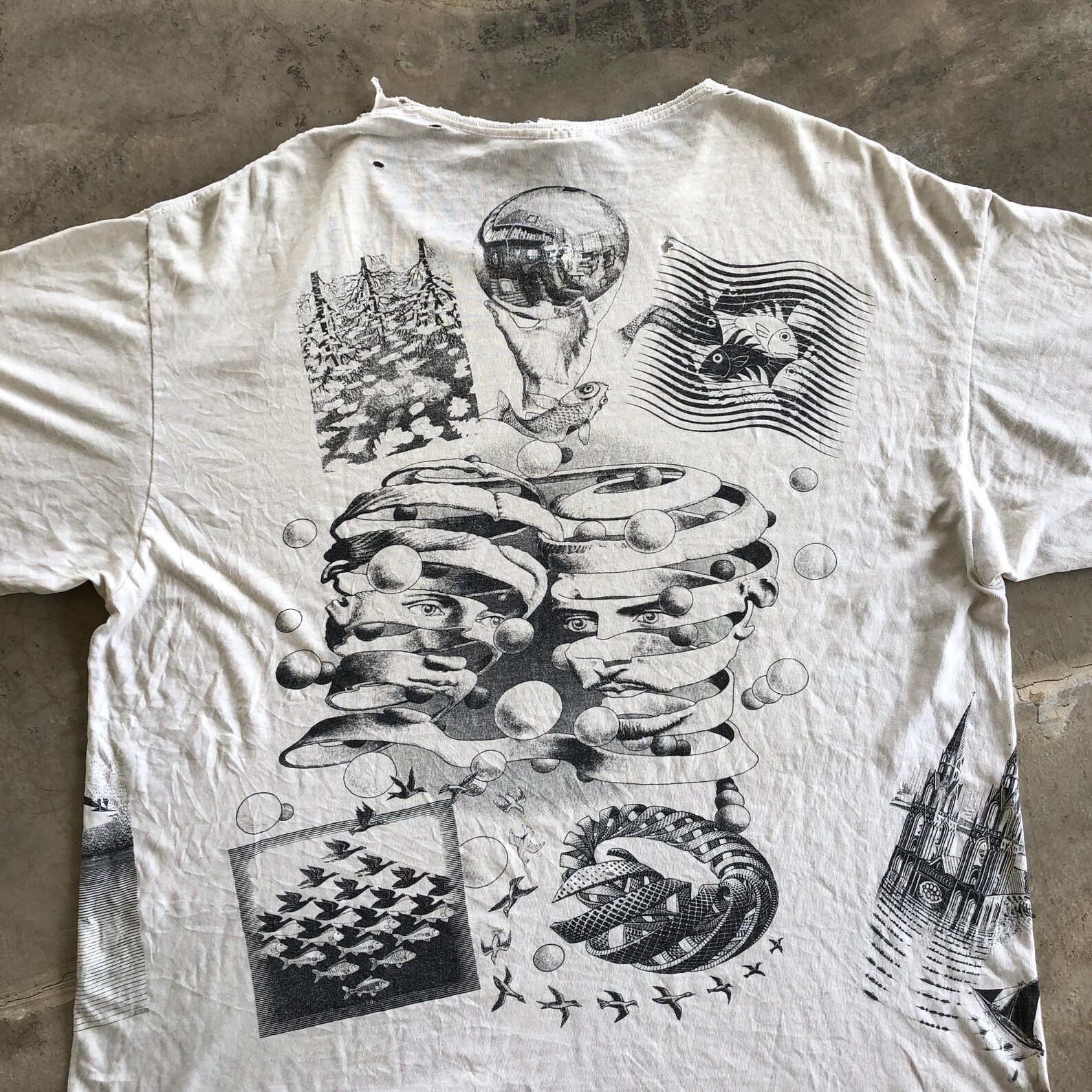 MC ESCHER Vintage Art Rare Design T-shirt 1367 - Etsy