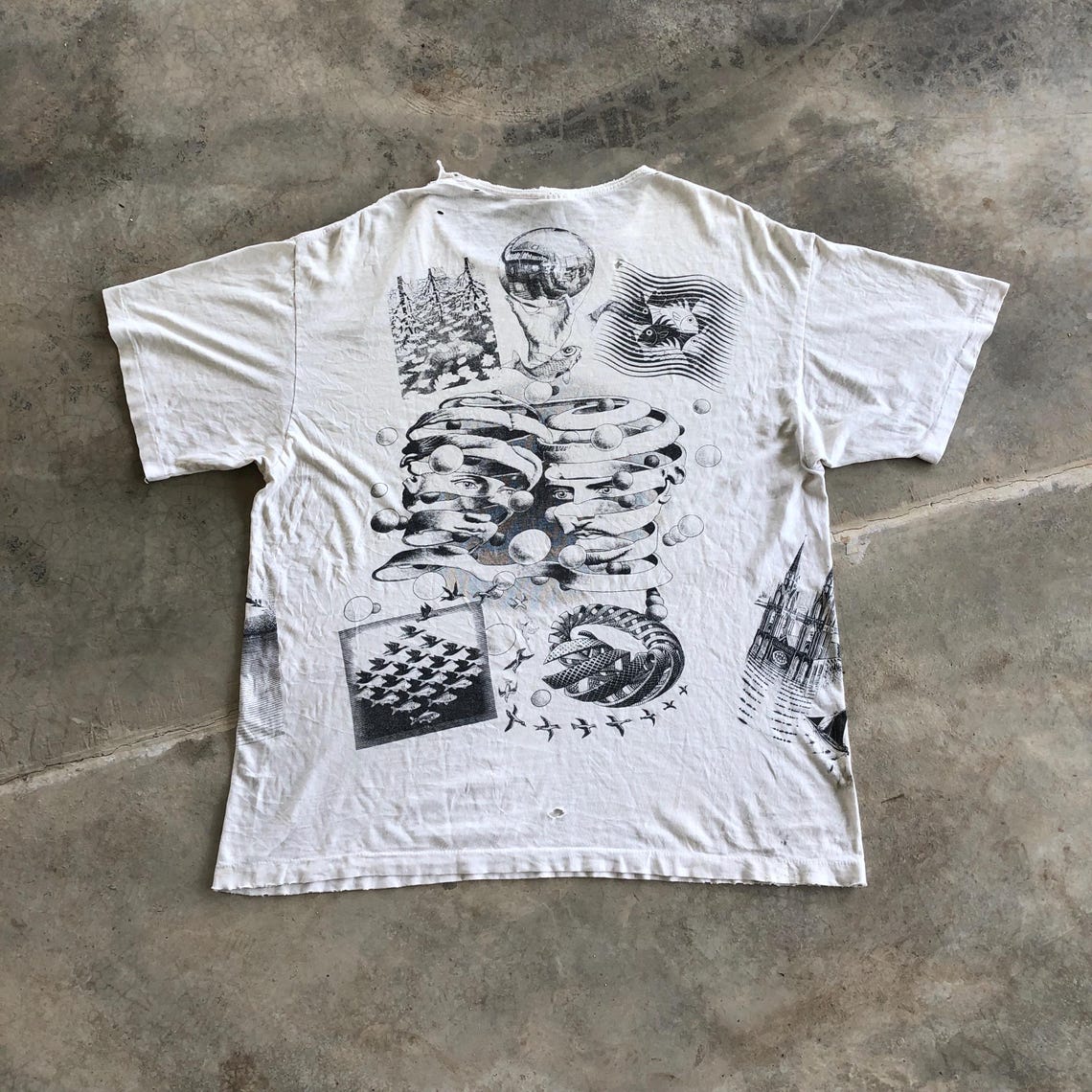 MC ESCHER Vintage Art Rare Design T-shirt 1367 - Etsy