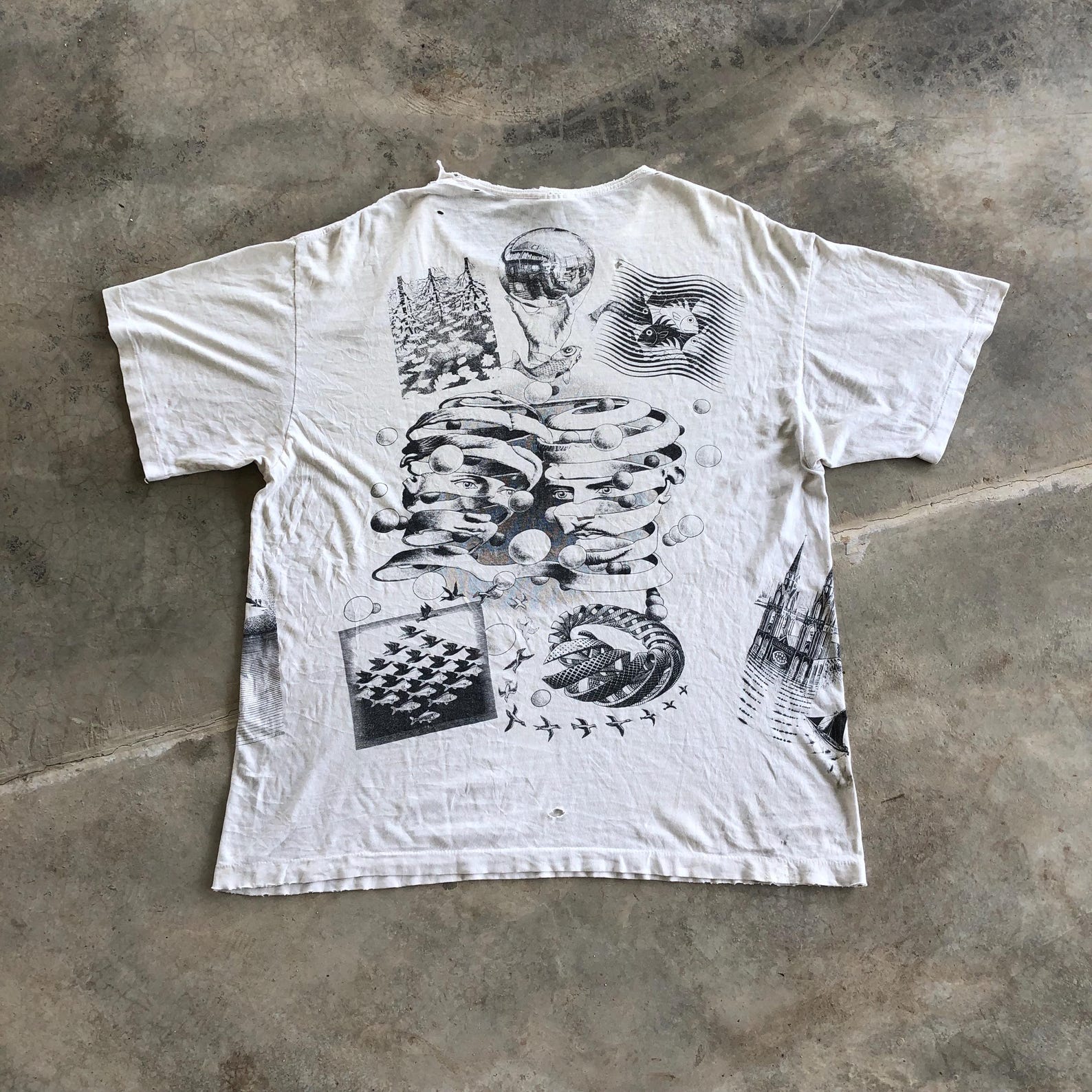 MC ESCHER Vintage Art Rare Design T-shirt 1367 - Etsy