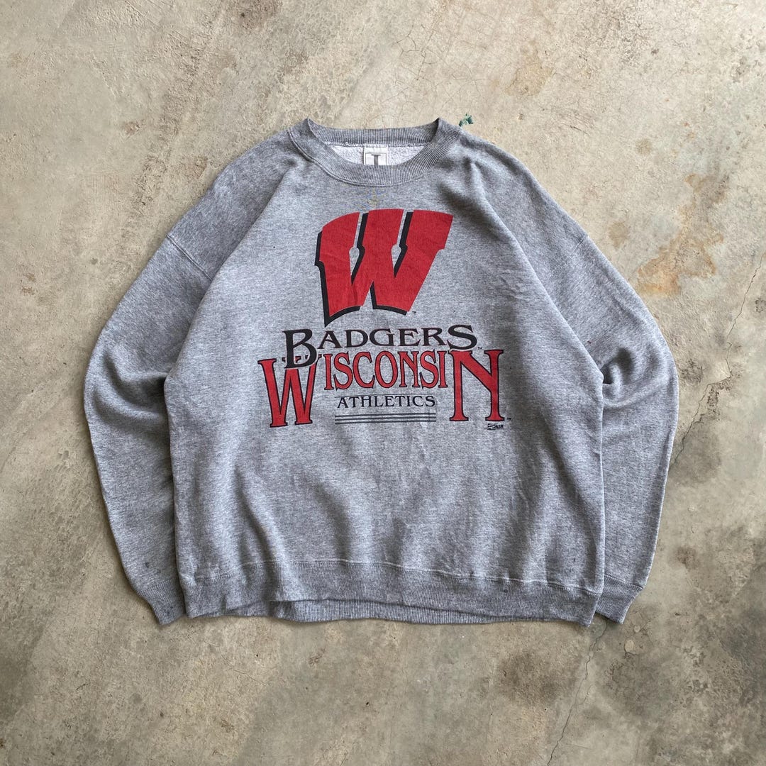 WISCONSIN Badgers Vintage Crewneck Sweatshirt #2140 - Etsy