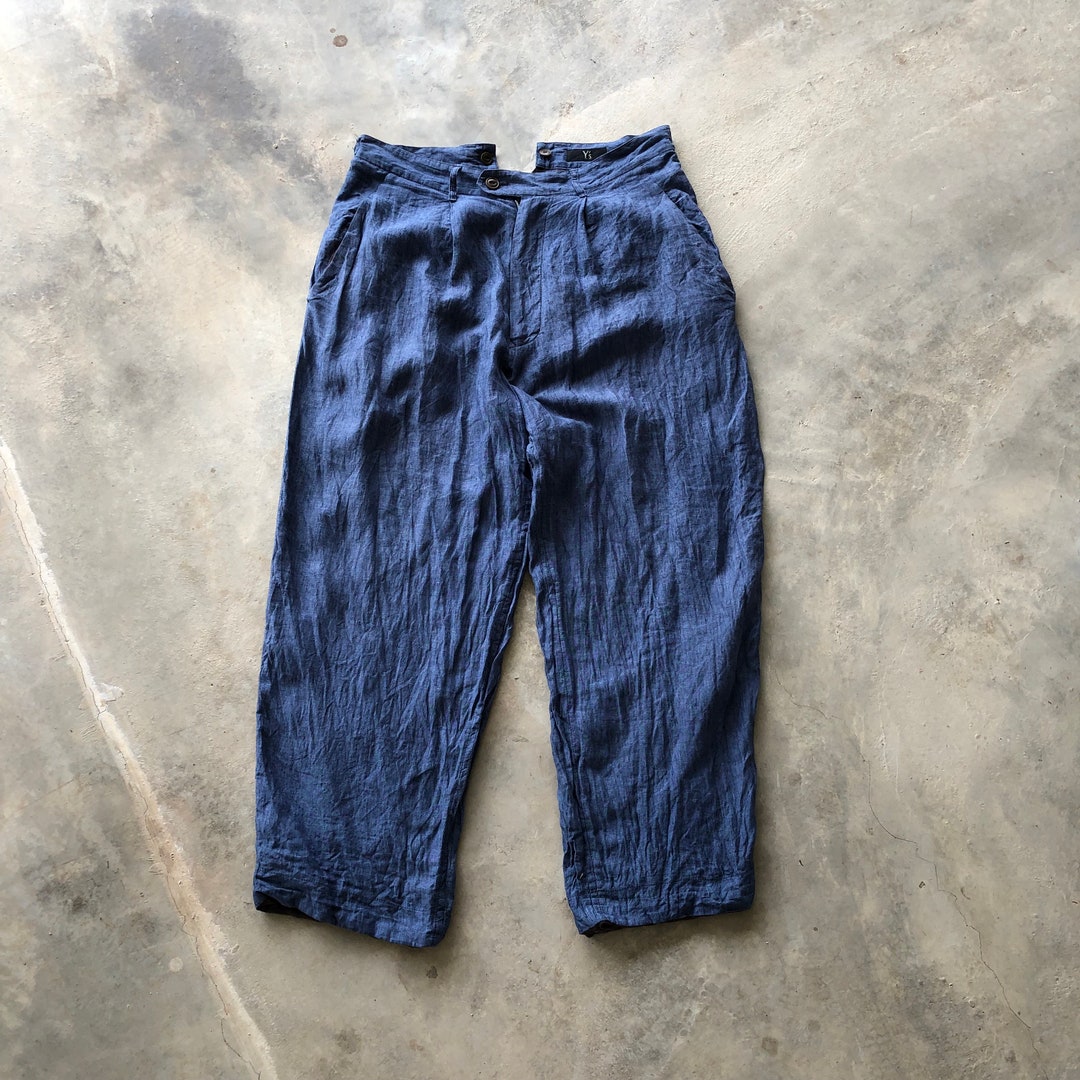 Y’s YOHJI YAMAMOTO Blue Chambray Balloons Pants - Etsy