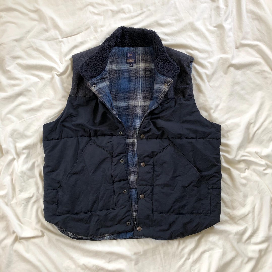 GAP X PENDLETON Puffer Wool Vest 1516 - Etsy
