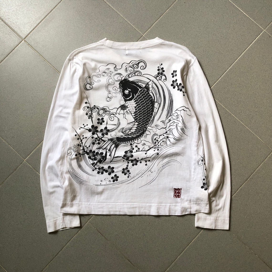 KARAKURI Koi Fish Sukajan Style Longsleeve Shirt #1351 - Etsy