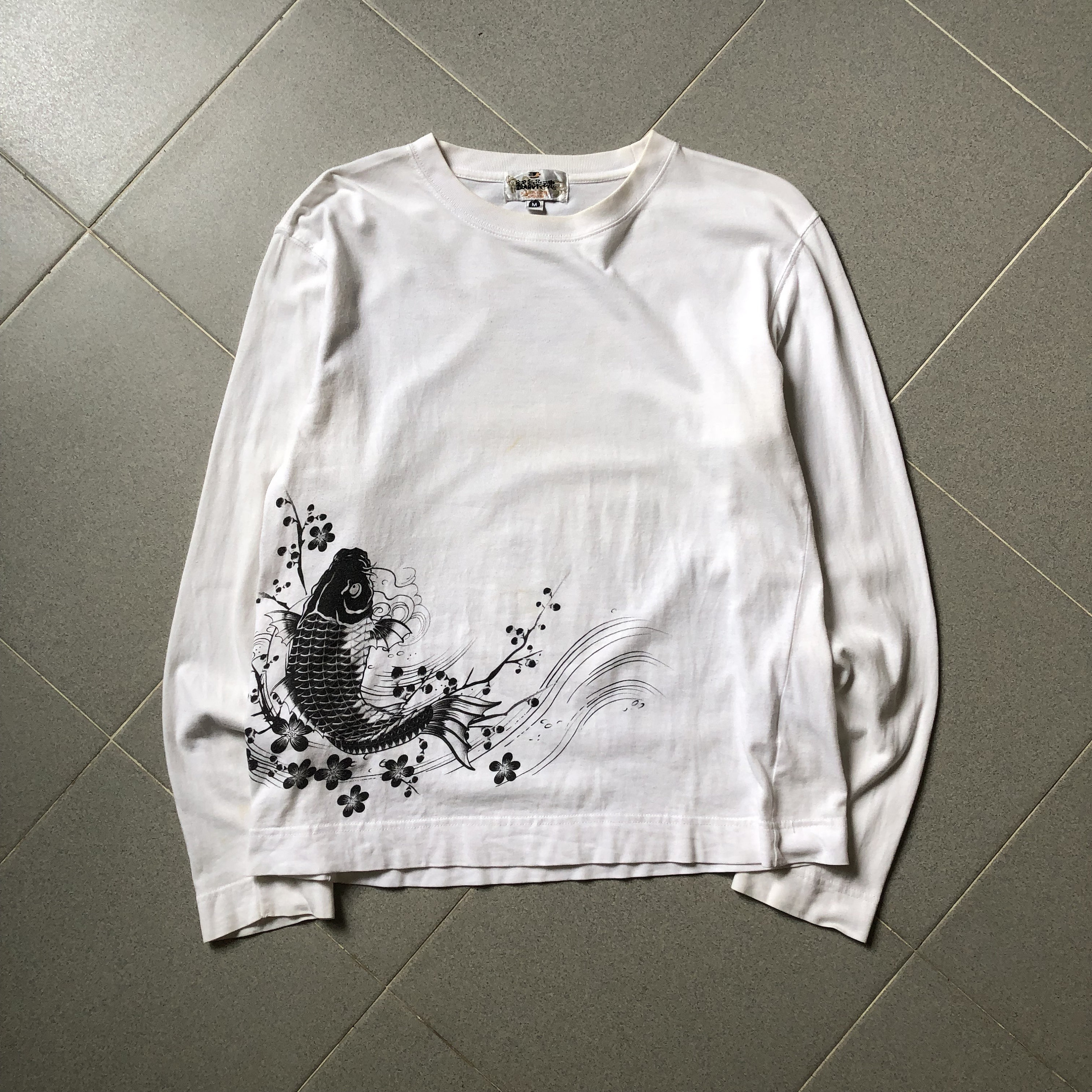 KARAKURI Koi Fish Sukajan Style Longsleeve Shirt #1351 - Etsy