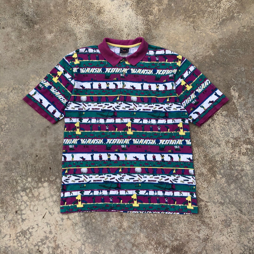 JANTZEN Sport Rare Golf Printed Design Polo Shirt 799 - Etsy
