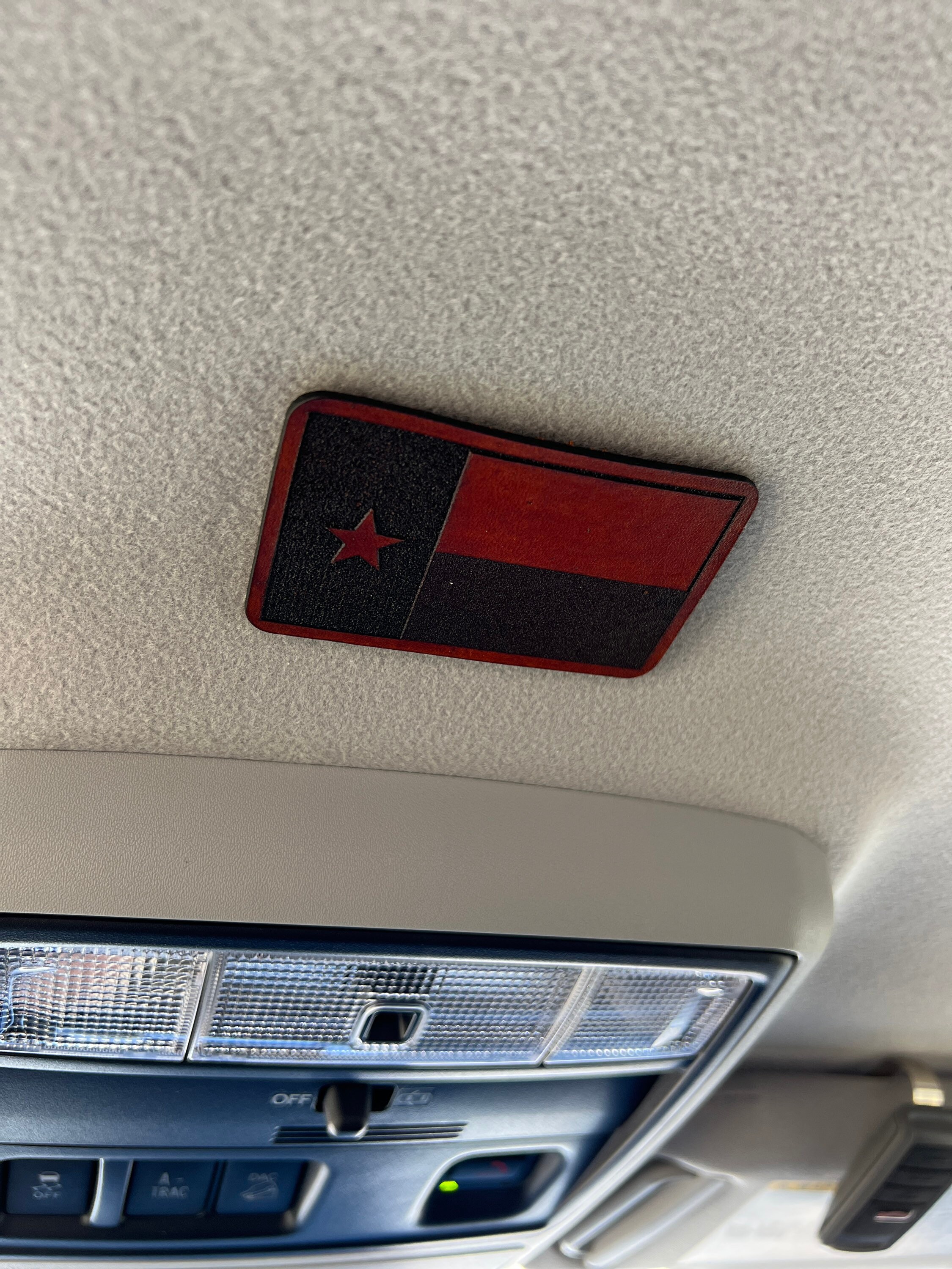 Texas State Flag Leather Patch With Velcro (hook Side Only) REAL ...