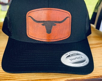 Leather Longhorn Patch - Etsy
