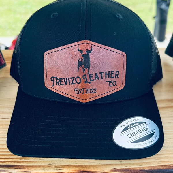 Leather Patch Hat - Etsy