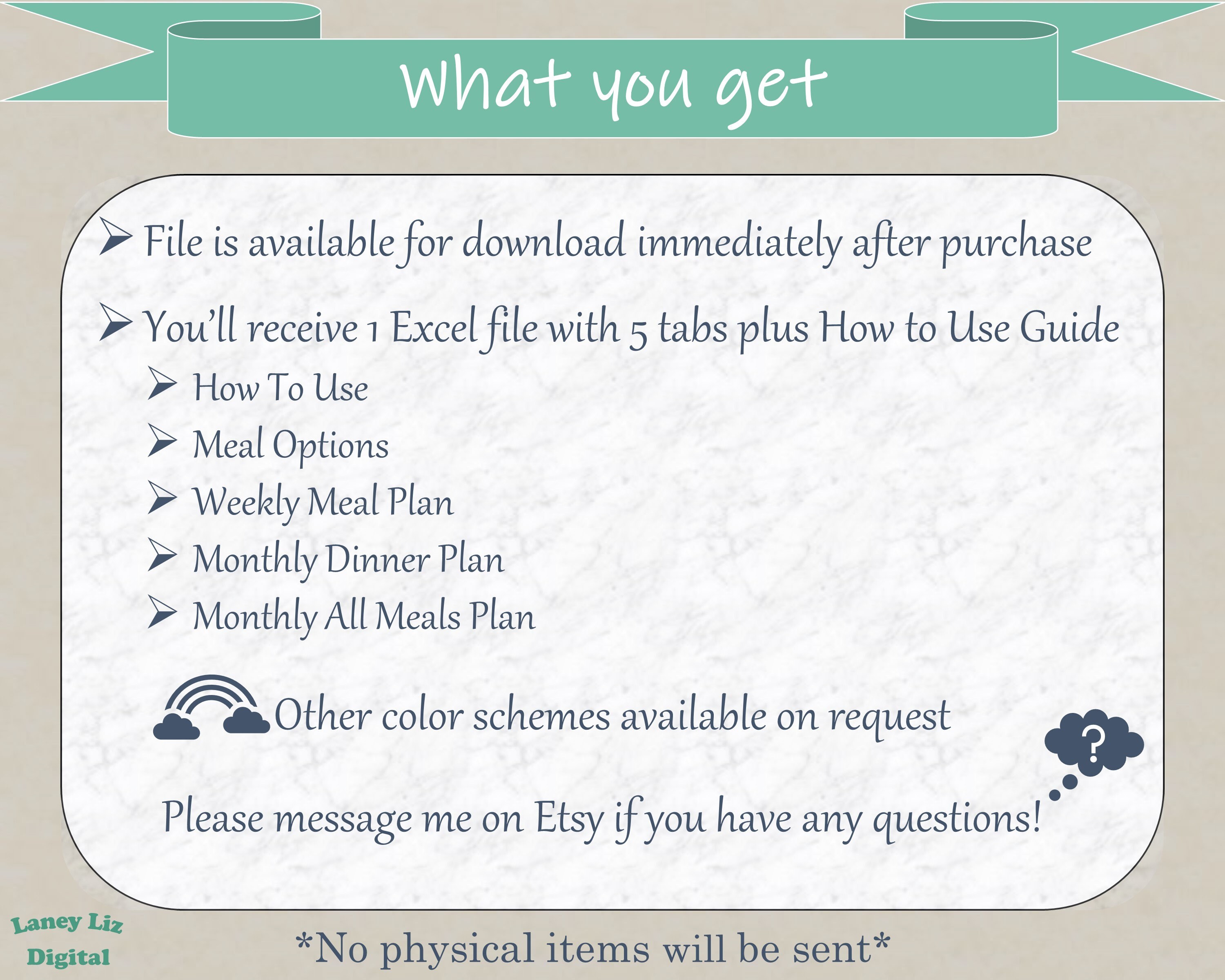 Digital Meal Planner Interactive Menu Plan Monthly Dinner Guide - Etsy