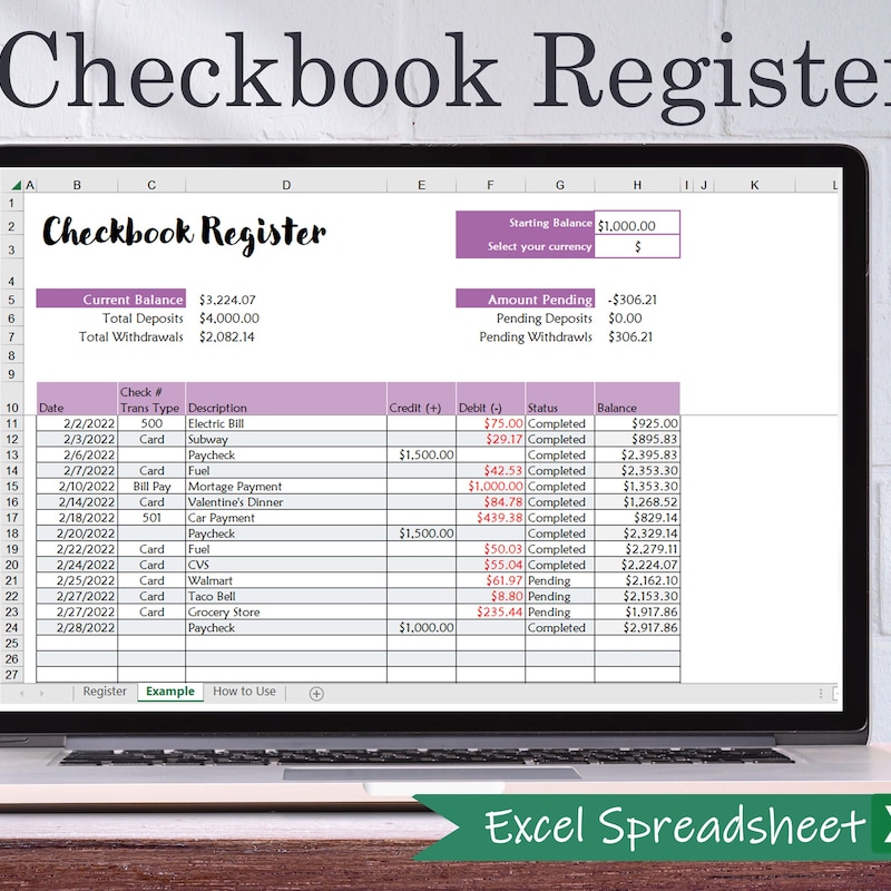Excel Templates Bank - Etsy