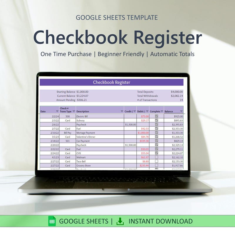 Expense Log Spread Sheet - Etsy