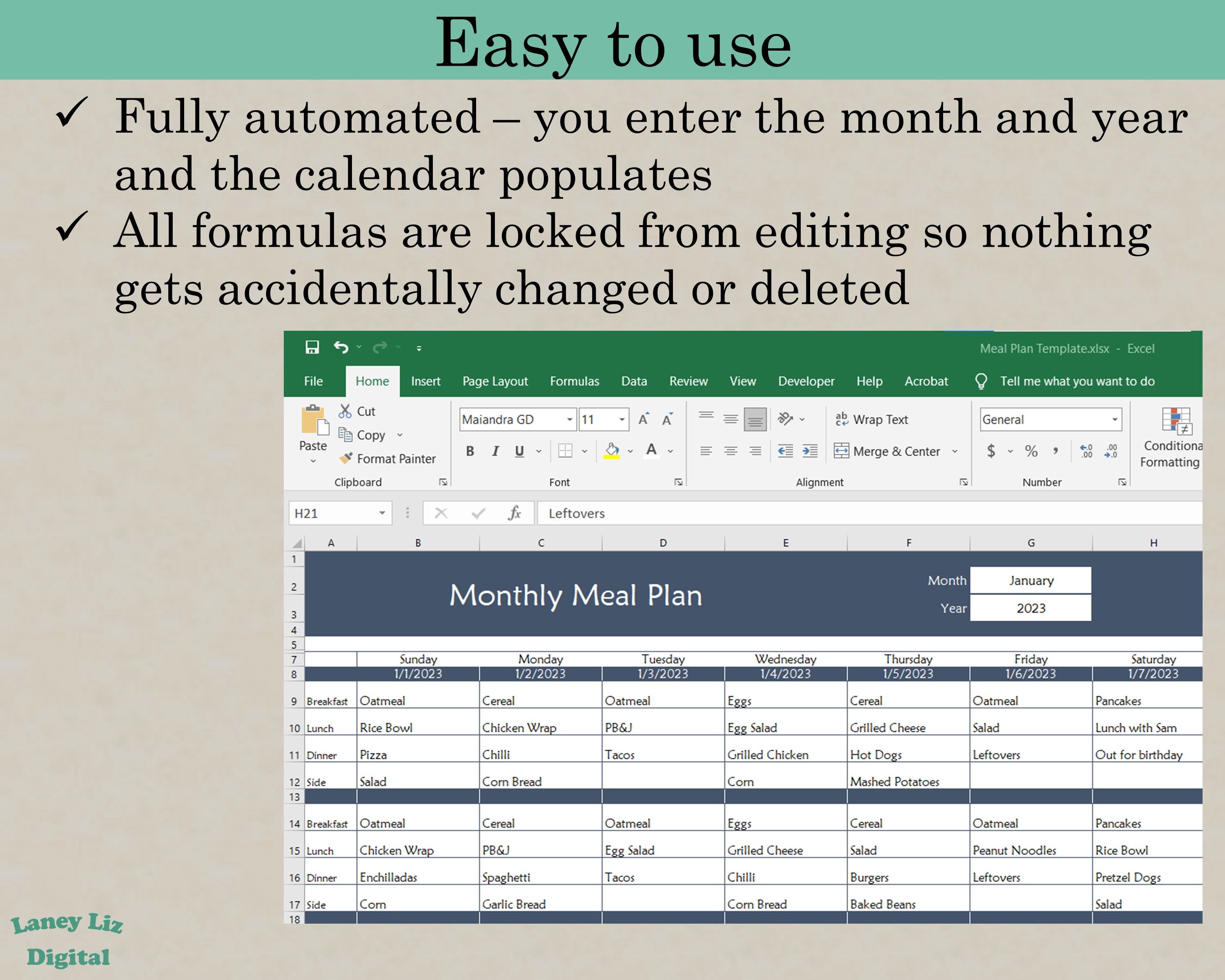 Digital Meal Planner | Interactive Menu Plan | Monthly Dinner Guide - Etsy