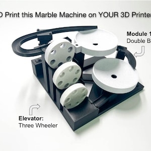 Marble Machine Kinetic Art - STL File for 3D Printing - Digital ...