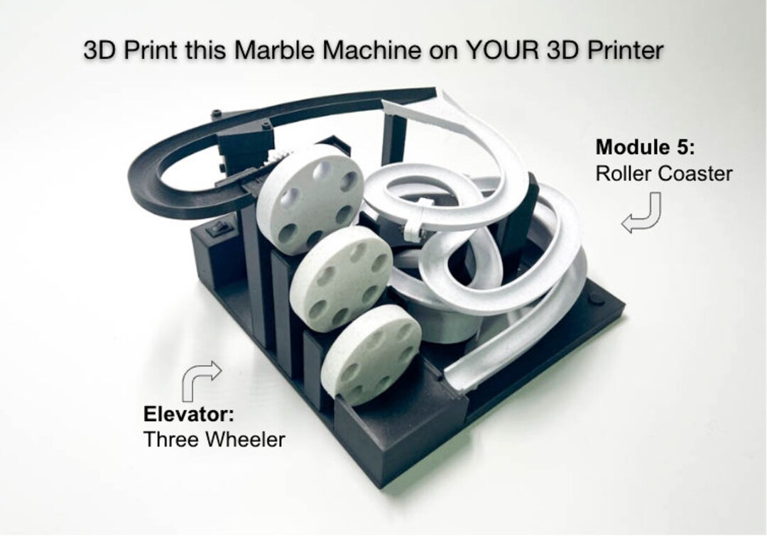 Marble Machine Kinetic Art - STL File for 3D Printing - Digital ...