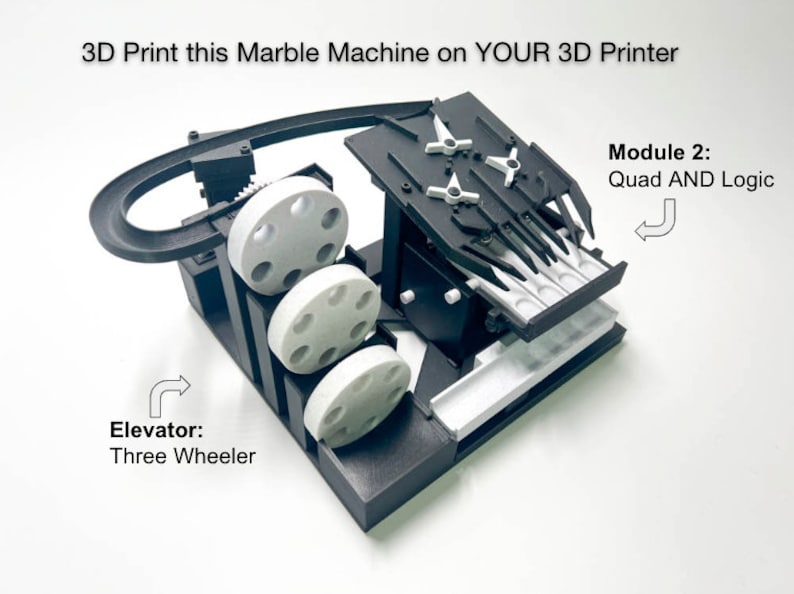 Marble Machine Kinetic Art - STL File for 3D Printing - Digital ...