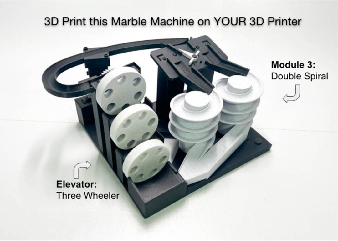 Marble Machine Kinetic Art - STL File for 3D Printing - Digital ...
