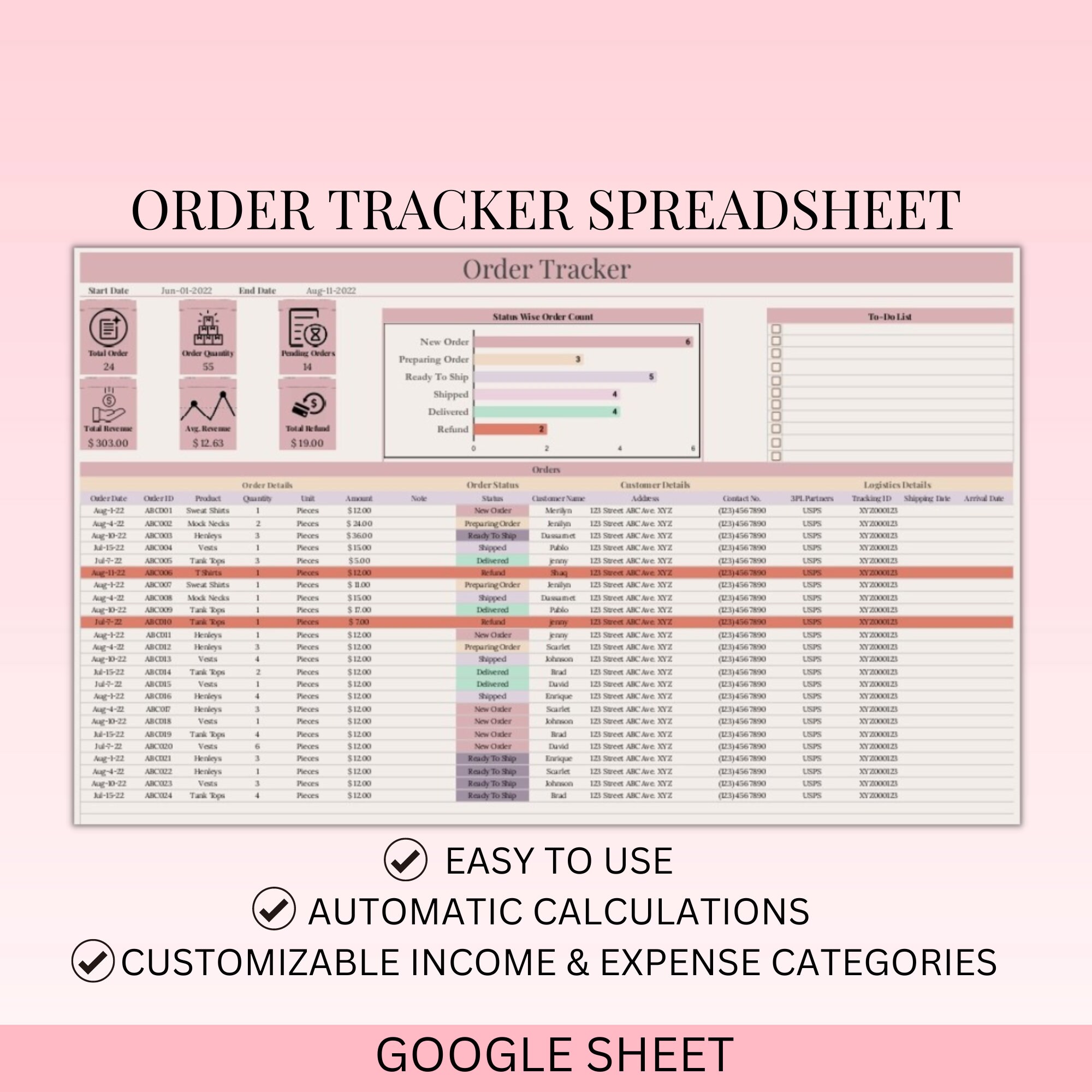 Unit Invoice Tracker - Etsy UK