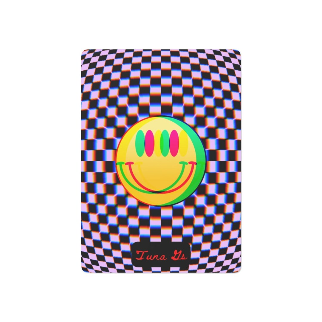 TRIPPY DISCO SMILEY Playing Cards - Etsy