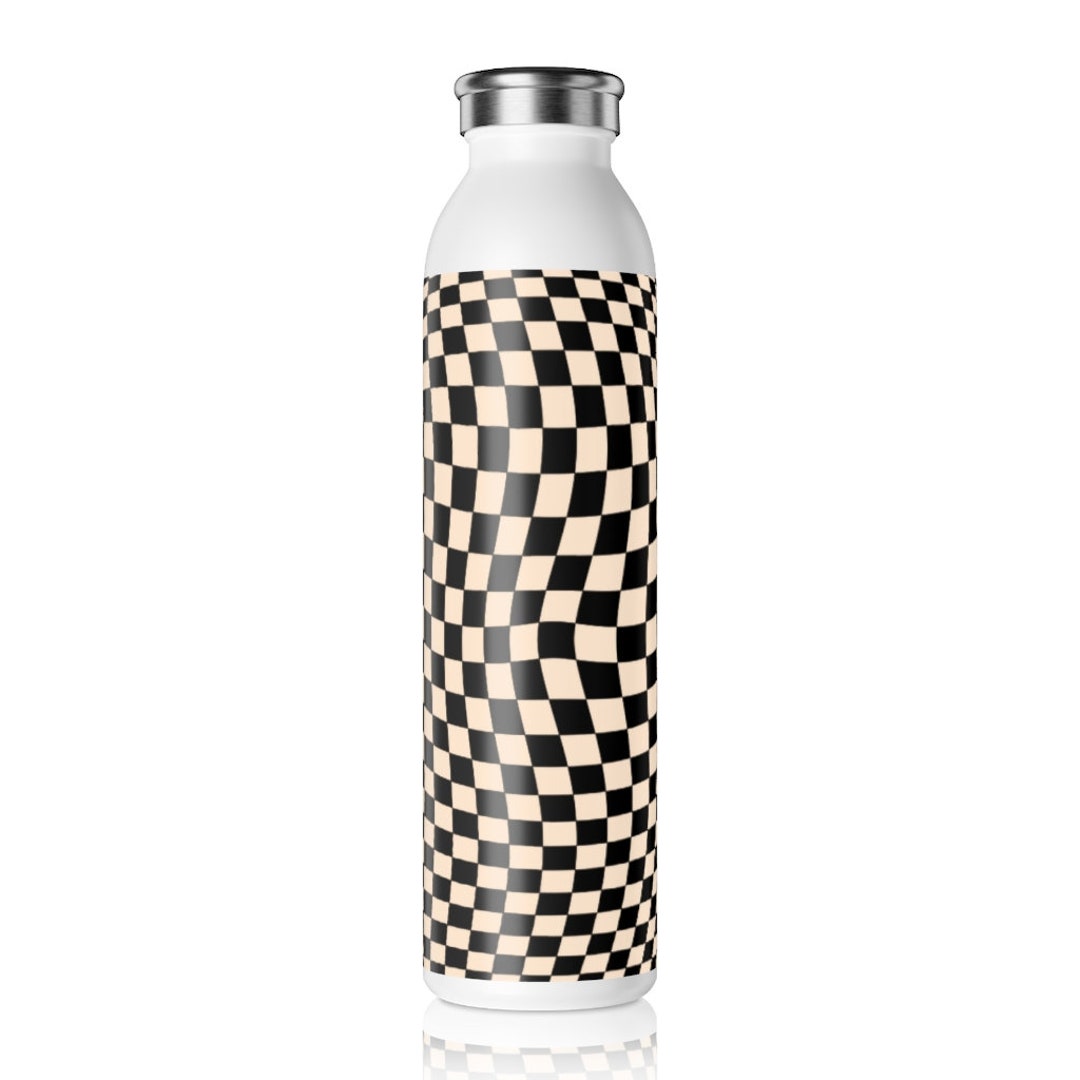 WOOZY CHECK Slim Water Bottle (20oz) - Etsy