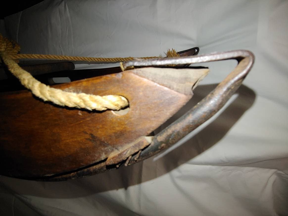 Antique 2 Person Wood Sled With Metal Runners - Etsy