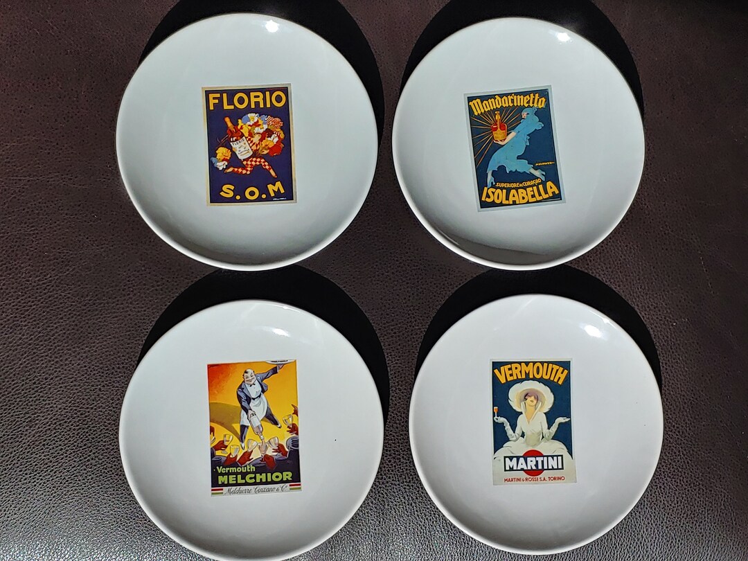 Cocktail Themed Luncheon/snack "drink" Themed Plates. - Etsy