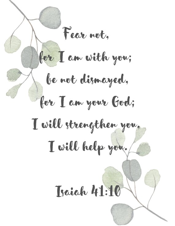 8x10 Digital Art Isaiah 41:10 | Etsy