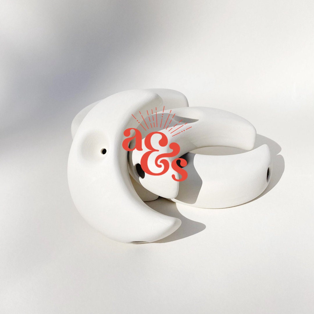 Ready to Glaze Moon Pipe for Bisque Ceramics and Pottery - Etsy