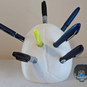 Life-sized Skull Pen Holder - Gothic Desk Accessory for Multiple Pens ...