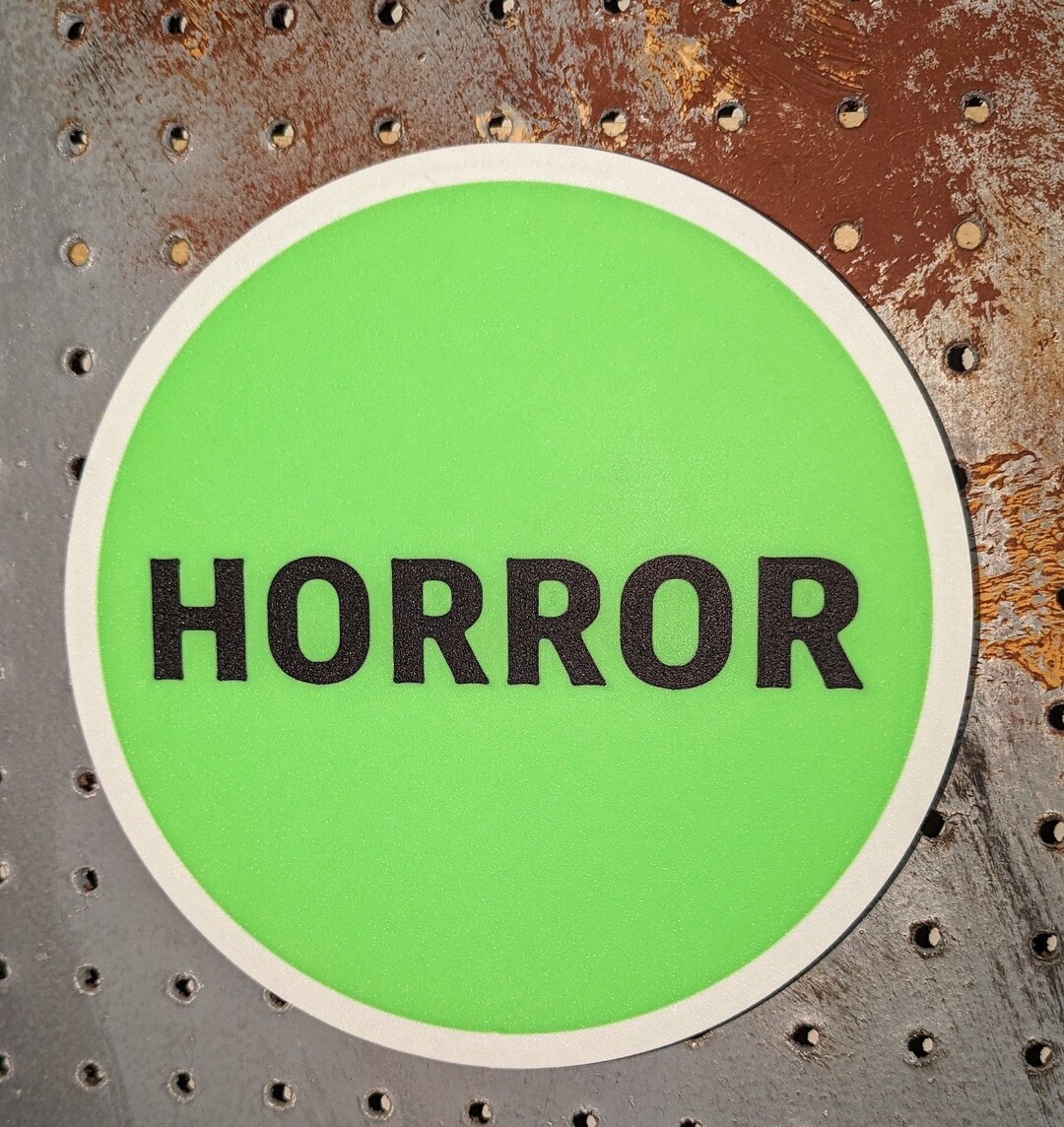 Green and White VHS Horror Movie Rental Sticker Wall Plaque | VHS Movie ...
