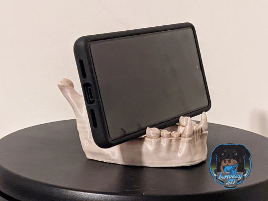 White or Aged Life Sized Jaw Bone Wolf Jawbone Phone Stand | Phone ...