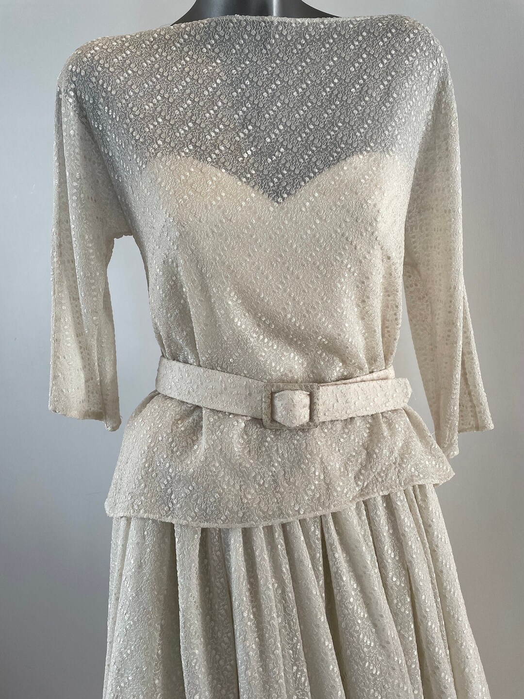 Caroline Holmes - Embroidered Silk Georgette Full Skirt, With Dolman ...