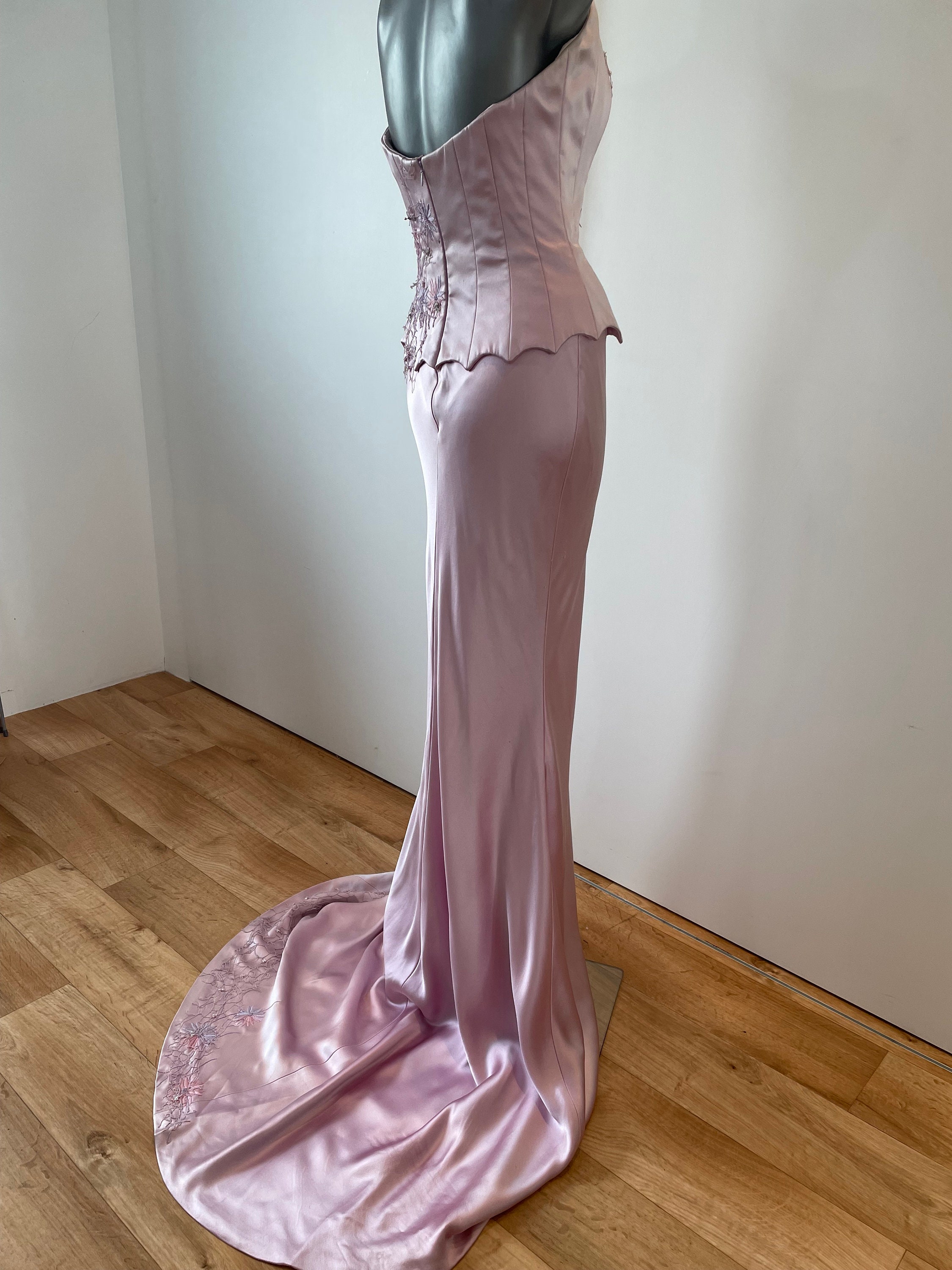 Caroline Holmes - Pale Pink Gown Made With a Heavyweight Crepe Backed ...