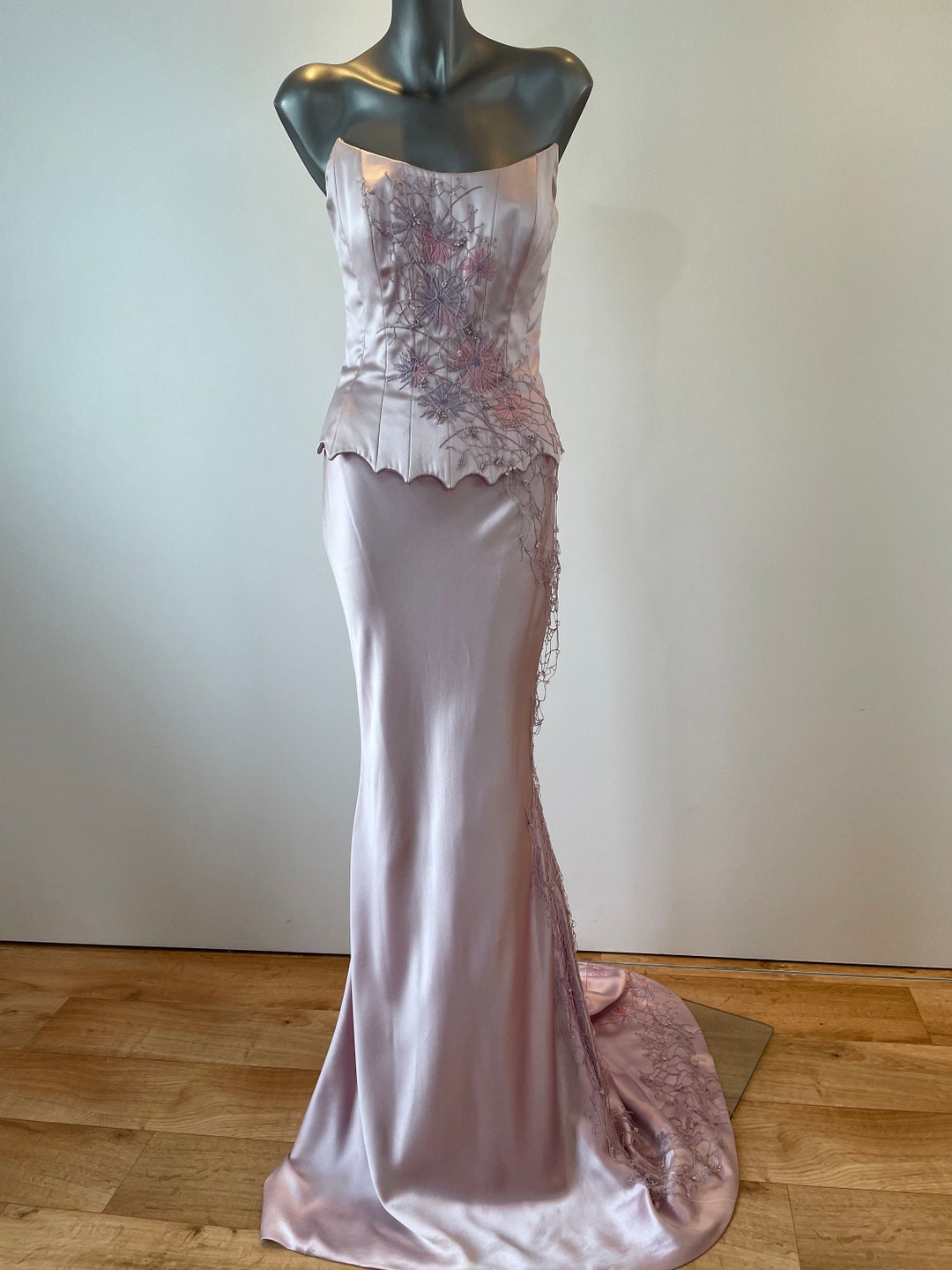 Caroline Holmes - Pale Pink Gown Made With a Heavyweight Crepe Backed ...