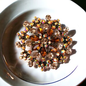 Gorgeous Floral Topaz Brooch Pin Lovely Gift for Her - Etsy