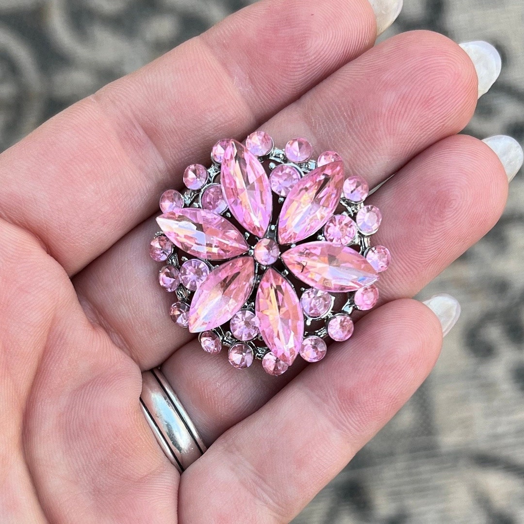 Small Lovely Pink Rhinestone Pin Gift for Her - Etsy