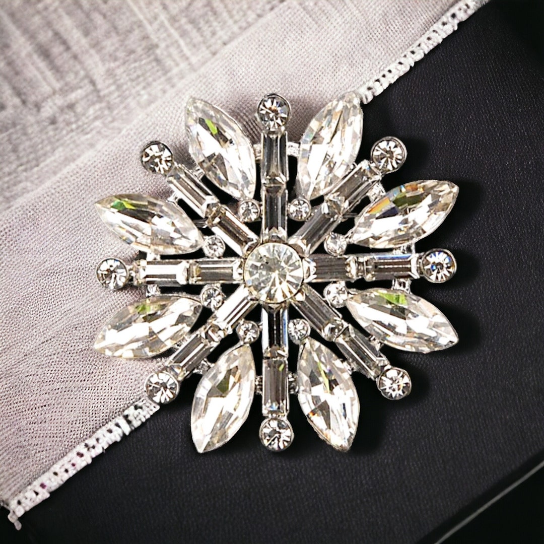Crystal Brooch Pin, Formal Sparkling Jewelry, Elegant Accessories ...