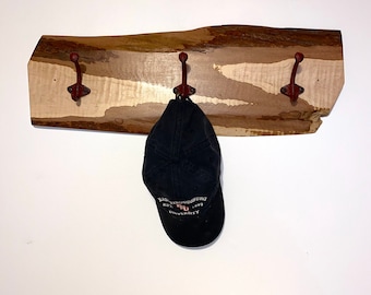 Coat Rack, Live Edge, Spalted Curly Maple, Towel Rack - Etsy