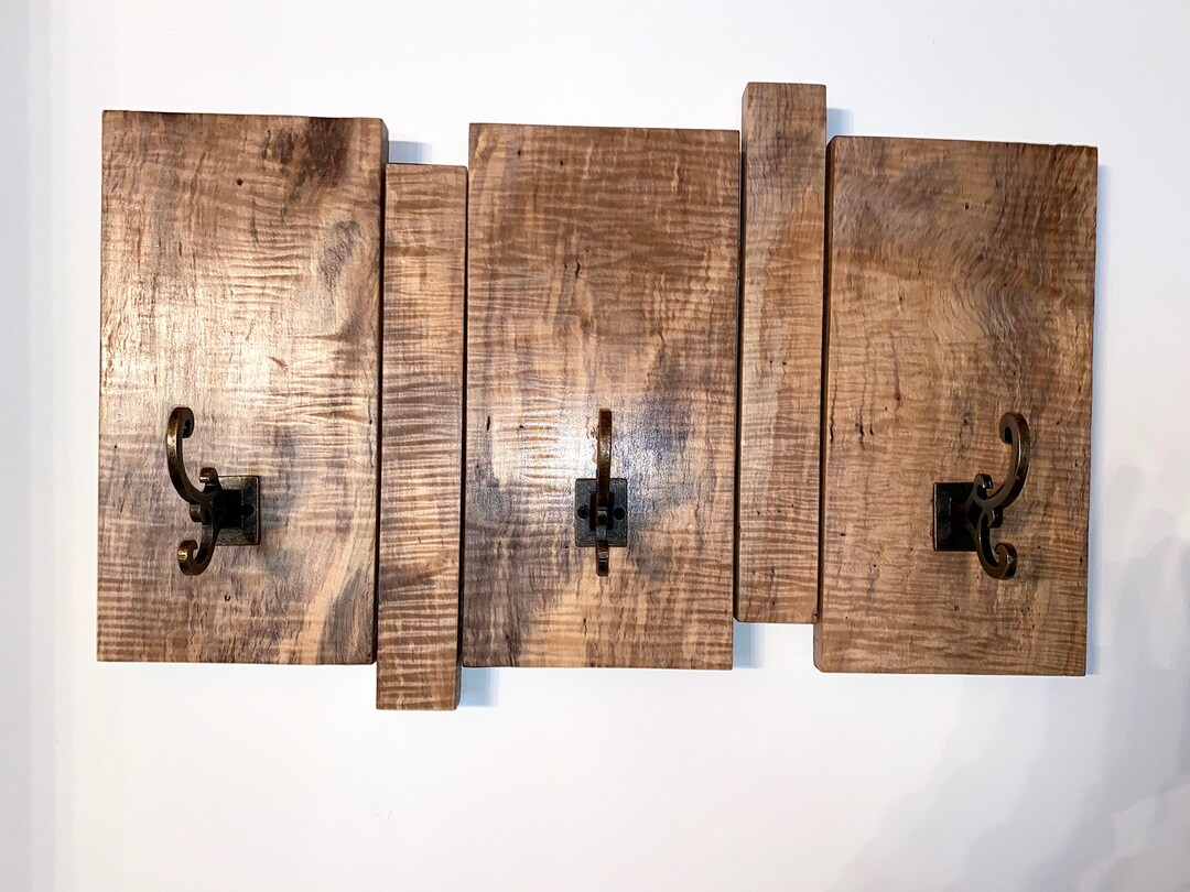 Coat Rack, Towel Rack, Spalted Curly Maple - Etsy