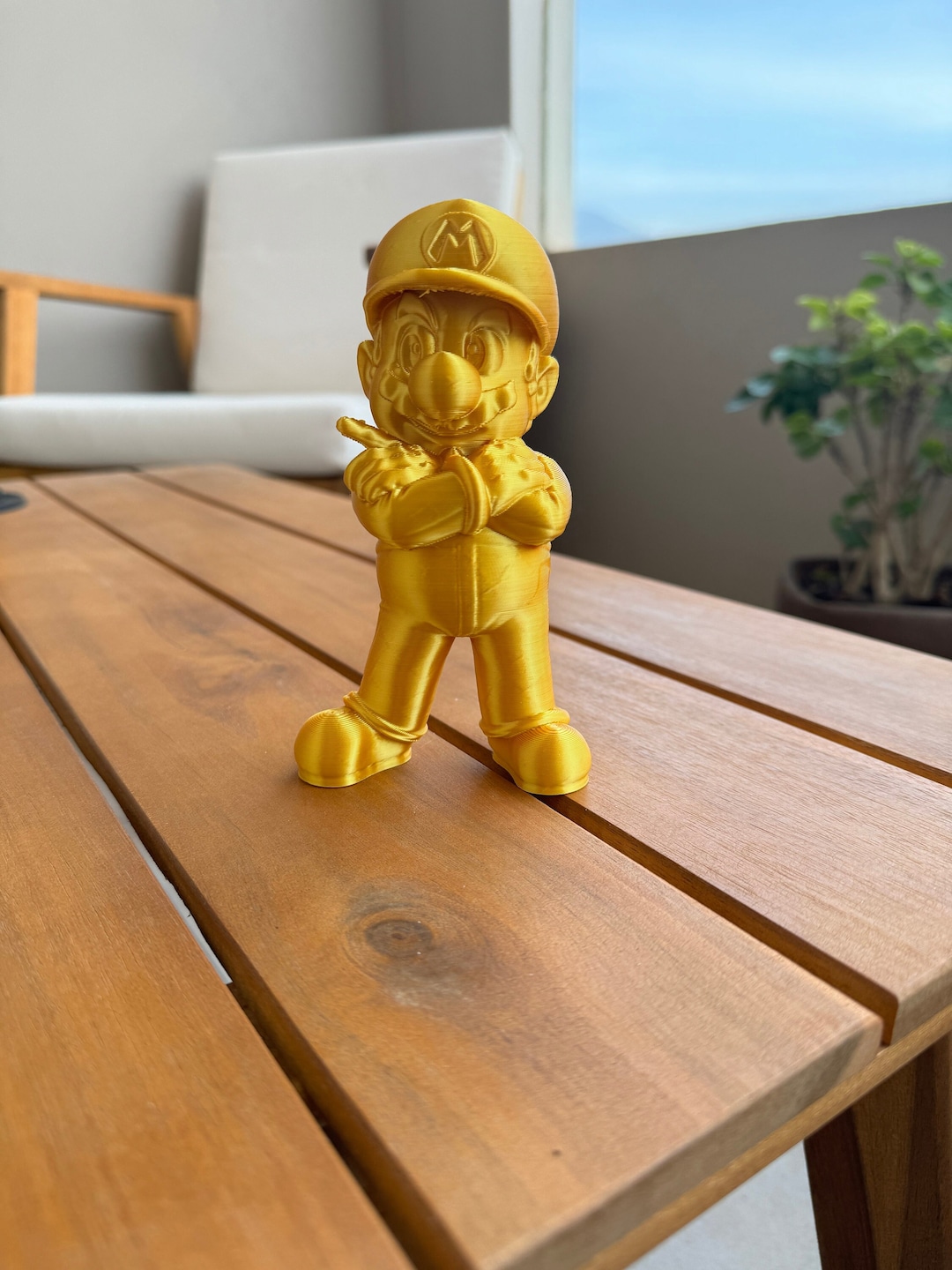 Mario Bros Gold PLA Figure 3D Printed 5.9" - Etsy
